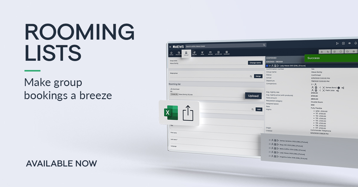 How rooming lists make bookings a piece of cake